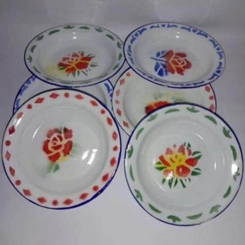 Jual piring seng piring enamel piring kembang jadul - 22 bagus - Kota ...