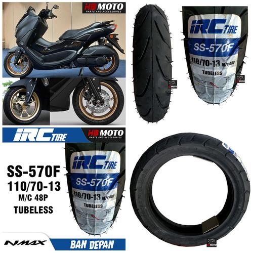 Jual IRC Ban Depan NMAX SS-570F 110/70-13 M/C 48P TUBELES/Ban Motor ...