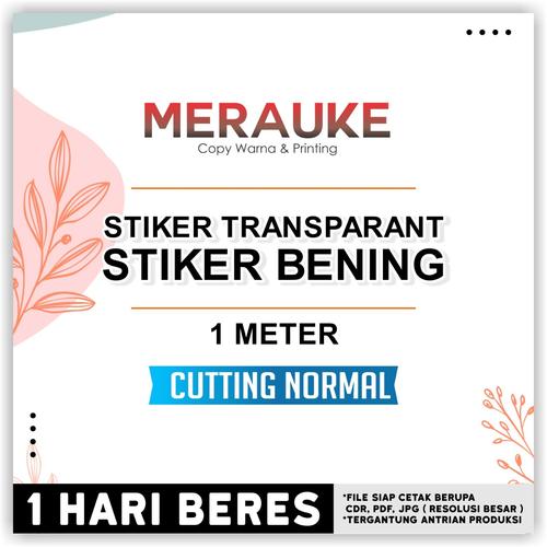 Jual STIKER TRANSPARANT / CUTTING NORMAL / 1 METER / STICKER BENING ...