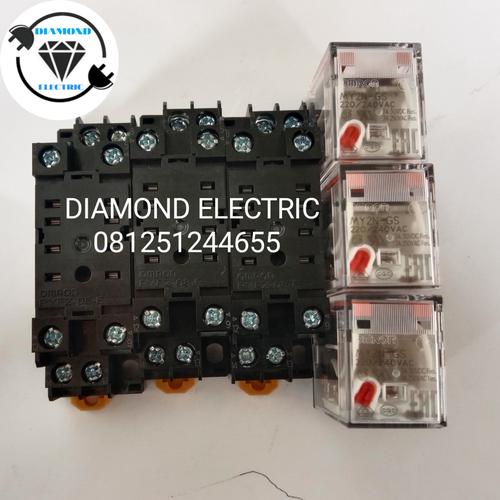 Jual Relay OMRON MY2N GS AC 220V + Socket 100% Original / RELAY OMRON MY 2N - Relay + Socket ...
