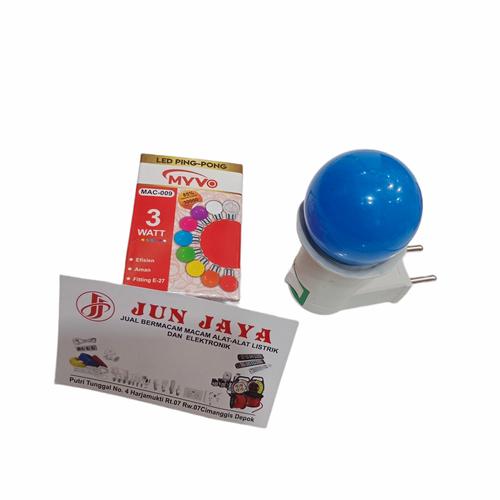 Jual Lampu Led warna 3watt+fitting colok sweet - LED Ping-pong - clear ...