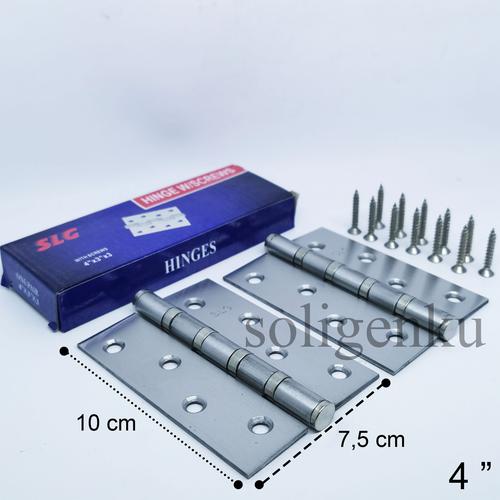 Jual Engsel Tebal SOLIGEN 4" Stainless ENGSEL JENDELA PINTU 4 INCH ...