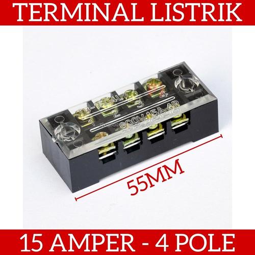 Jual Terminal Block 15A 4P 600V Terminal Kabel Listrik Blok TB 1504 ...