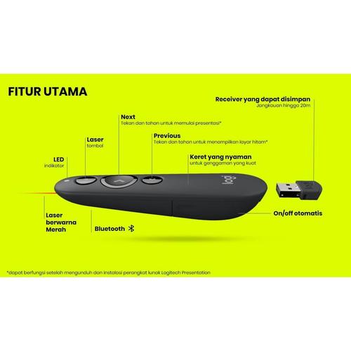 Jual LOGITECH R500 USB Wireless Pointer Presenter & Remote Control ...