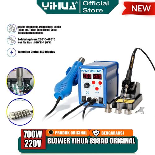 Promo Yihua 898AD Blower Soler Uap Station Digital 2 IN 1 Hot Air Soldering - Jakarta Pusat ...