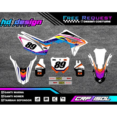 Jual DECAL CRF SUPER GLOSSY PREMIUM - FULL BODY CUSTOM HD78 - GLOSY ...