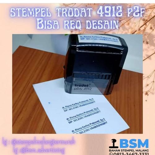 Jual Promo stempel trodat 4912 p2f ukuran 17x47mm - Kota Malang - BAHAN ...
