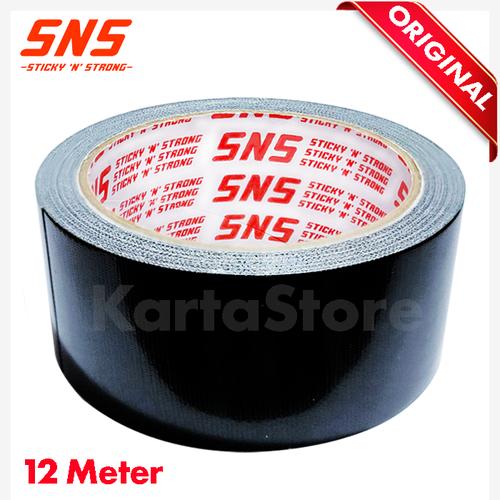 Jual LAKBAN KAIN HITAM / CLOTH TAPE 2 INCH x 12 Meter SNS Sticky N ...