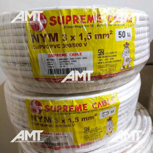 Jual SUPREME NYM 3 X 1,5 50M / 100 METER KABEL LISTRIK TUNGGAL 3X1,5 3X1.5 - 100 Meter - Jakarta ...