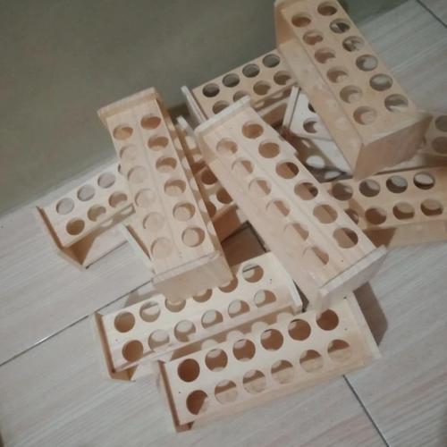 Jual Rak Tabung Reaksi Kayu 12 Lubang Dia.25mm - Kota Bekasi ...