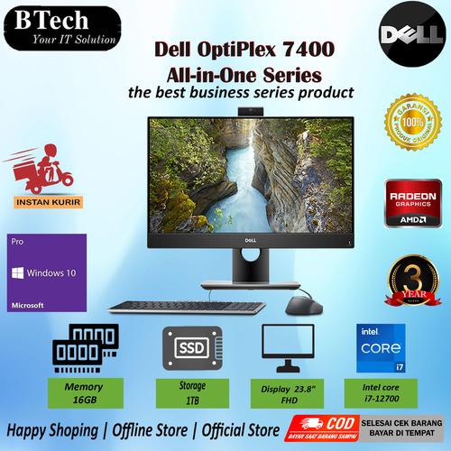 Jual Dell Optiplex AIO 7400 TOUCH Core i7-12700 16GB 1TB SSD VGA W10PRO ...