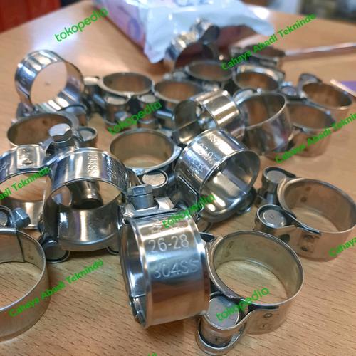 Jual Clamp selang stainless 26-28mm / Klem Selang SS 304 - Jakarta ...