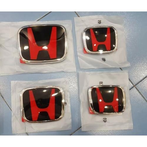 Jual Red Black Logo Honda Front & Back Brio Gen 2nd 2019 - Up, BRV Gen ...