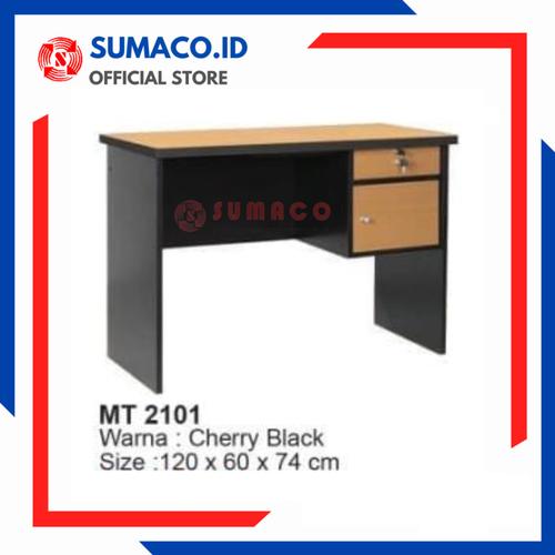 Jual Meja Kantor 1/2 Biro || Wood Panel MT-2101 (Cherry Black) - Kota ...