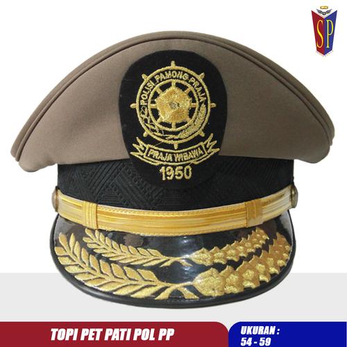 Jual Topi Pet Polisi Pamong Praja Pati Ciputat - Topi Pet Pol PP - 54 ...