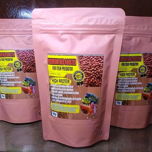 Jual Pakan Ikan Premium Red 100gr Untuk Ikan Chana, Arwana,Louhan ...