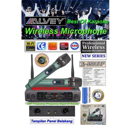 Jual MIC WIRELESS CHARGER 2 MIC GAGANG DISPLAY DIGITAL ALVEY AL-550 UFH ...