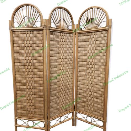 Jual Partisi Ruangan Kantor Pembatas Ruangan Rotan 3 Lembar 1,5 Meter ...