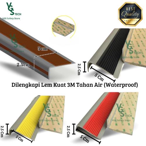 Promo Lis tangga Pengaman Anti Slip type L 5cm Step Nosing + Perekat 3M - Cokelat - Jakarta ...
