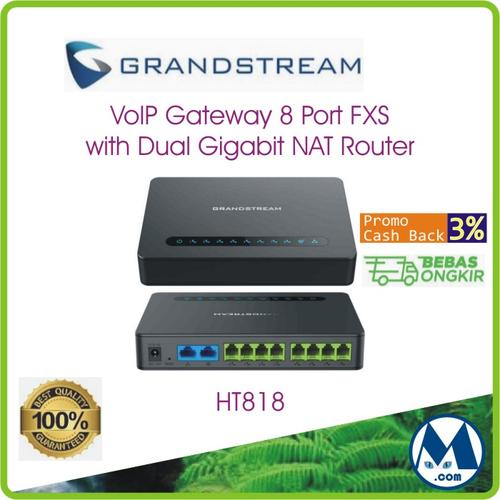 Jual Grandstream HT818 8 Port FXS with Dual Gigabit NAT Router VOIP ...