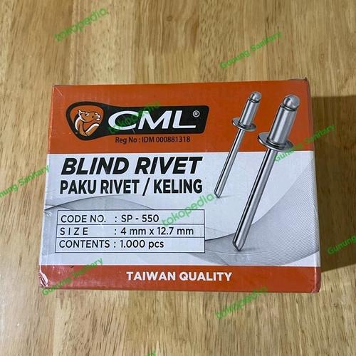 Jual paku rivet CAMEL 550 paku rivet 4 MM X 12,7 MM merk CAMEL isi 1000 ...