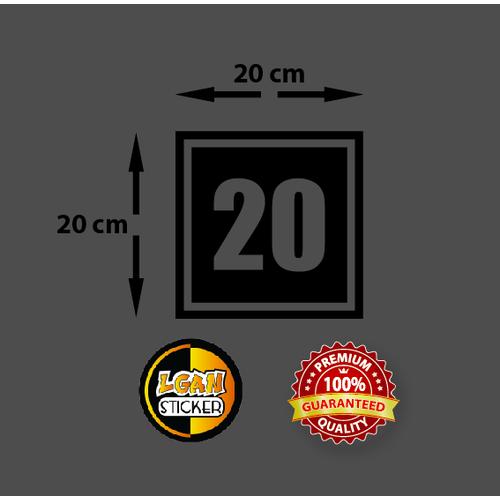 Jual STIKER ANGKA BOLONG DLM KOTAK UK 20 CM BAHAN ORACAL GLOSSY ...