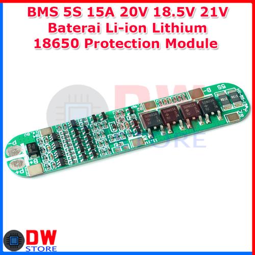 Jual BMS 5S 15A 20V 18.5V 21V Baterai Li-ion Lithium 18650 Charger ...