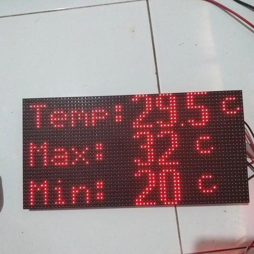 Jual Display Suhu Temperatur Ruang + Sensor + Alarm + Bisa diset pakai ...