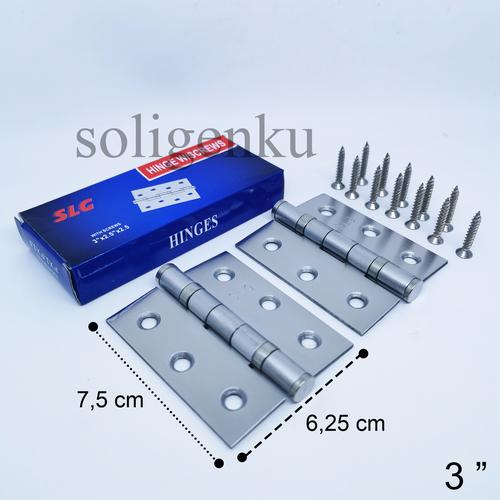 Jual Engsel Tebal SOLIGEN 3" Stainless ENGSEL JENDELA PINTU 3 INCH ...