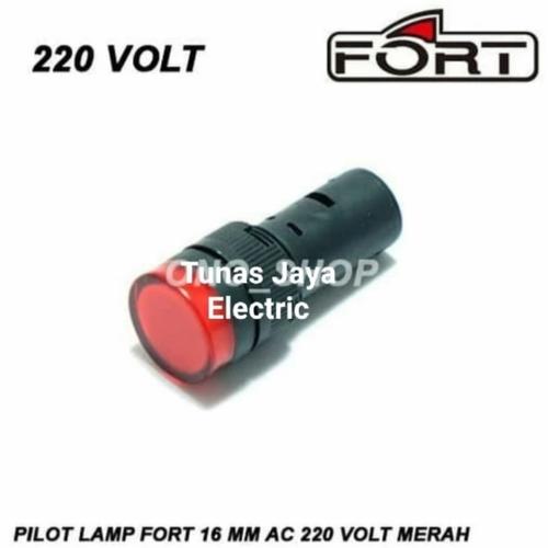 Jual Pilot Lamp Led 16mm DC24V - AC220V FORT (RED YELLOW GREEN) - Merah ...
