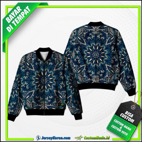 Jual Jaket Bomber Varsity Pria Wanita * Motif Bunga Motif Batik ...