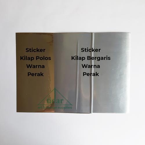 Jual Stiker Kilap Warna Perak 20 x 20 cm - Glossy Silver Sticker ...