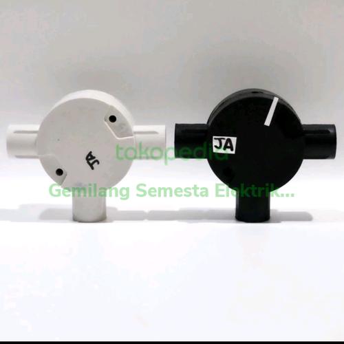 Jual Tdus tdoos T doos Cros dus 3 cabang pipa listrik 20mm - Putih ...