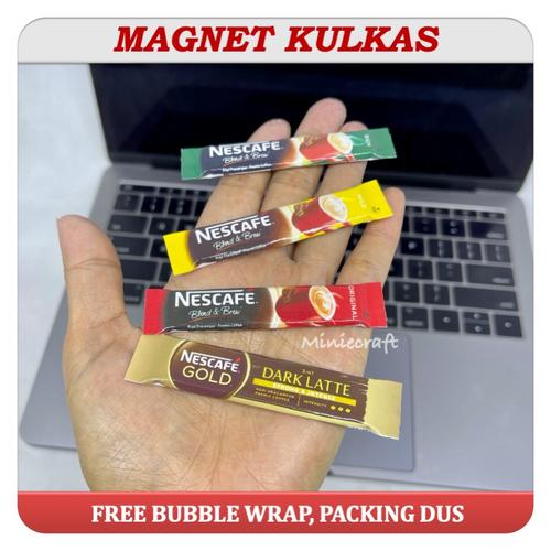 Jual MAGNET TEMPELAN KULKAS MINIATUR KOPI NESCAFE PANJANG - Merah - Kab ...