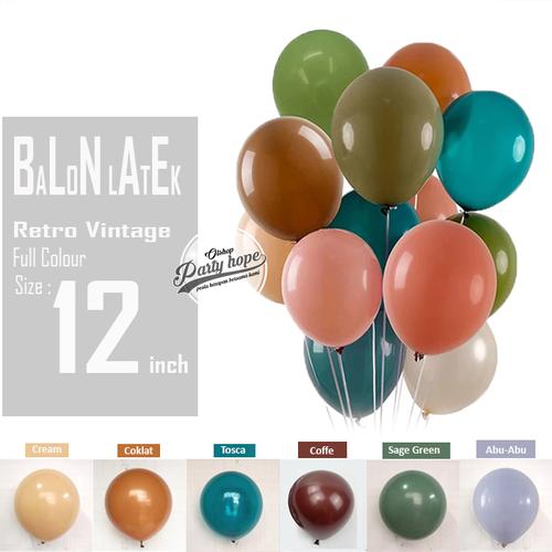 Jual balon latex Retro isi 50 pcs / balon latex retro Vintage / balon ...