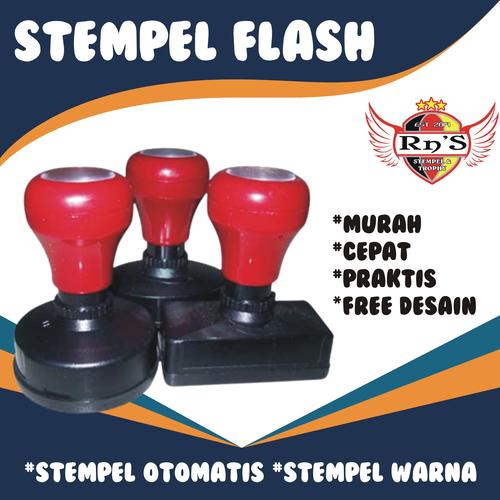 Jual STEMPEL FLASH / STEMPEL WARNA / STEMPEL OTOMATIS BULAT - BULAT 17 ...