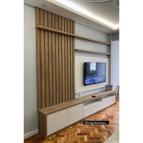 Jual Backdrop Tv Lapis Hpl Furniture Costum , lemari Tv HPL TACO mewah ...