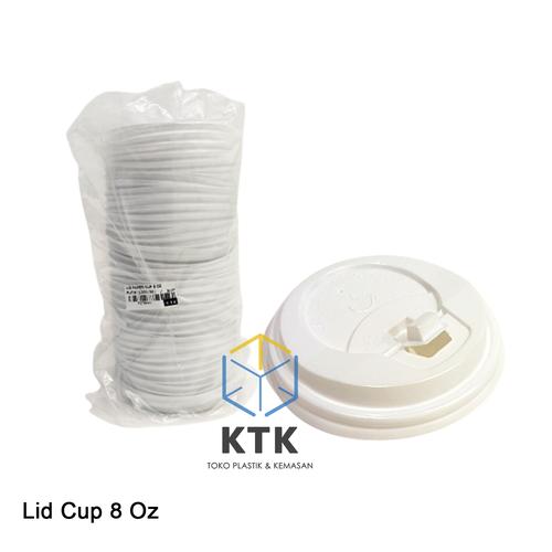 Jual Tutup Paper Cup 8 Oz Putih Strawless [50's] Lid Gelas Kertas Hot ...
