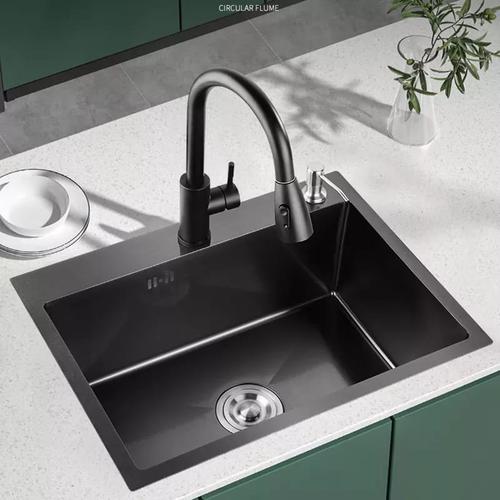 Jual PAKET SINK STAINLESS HITAM / SINK + KERAN SINK KOMPLIT HITAM ...