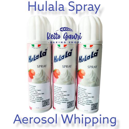 Jual Hulala Spray Aerosol Whipping Cream 250 Ml Krim Kocok Hias Kue ...