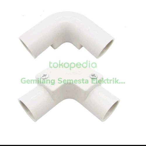 Jual Knee 20mm elbow pipa listrik EL bow 20 pipa PVC - Kab. Bogor ...