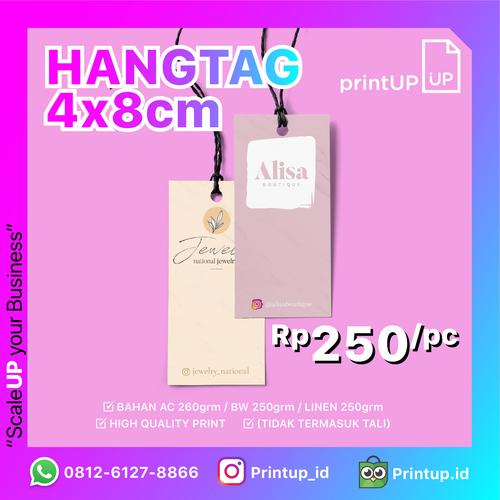 Jual Cetak Hang Tag Label Baju / Label Pakaian Custom 4x8cm - Jakarta ...