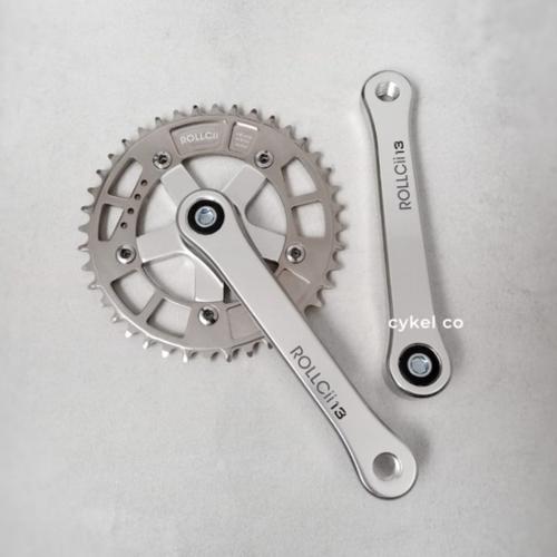 Jual rollcii 13 crankset black silver BCD 110 crank arm 170mm chainring ...