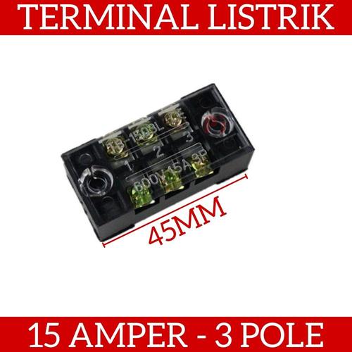 Jual Terminal Block 15A 3P 600V Terminal Kabel Listrik Blok TB 1503 ...