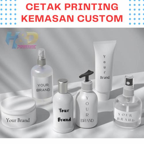 Jual Cetak Printing Logo Kemasan/Cetak Label Botol Pot Cream Murah ...