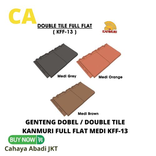 Jual GENTENG DOBEL / DOUBLE TILE KANMURI FULL FLAT MEDI KFF-13 - Medi ...
