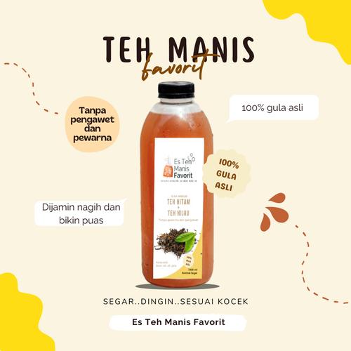 Jual Teh Manis Favorit botol 1 Liter - Normal sugar - Jakarta Barat ...