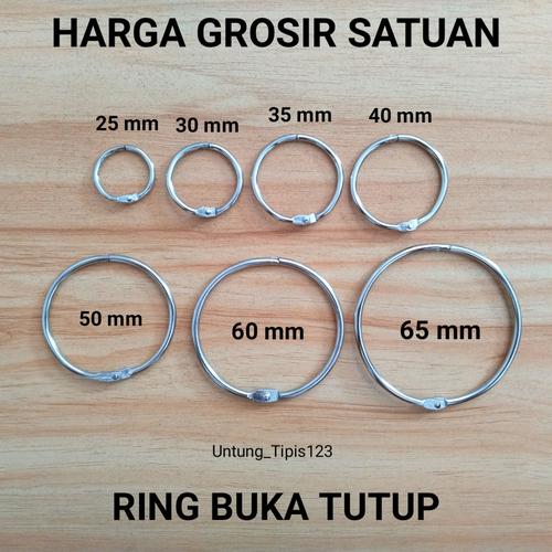 Jual Ring buka tutup Nikel Lengkap ukuran Ring Binder Ring Bulat Tas ...