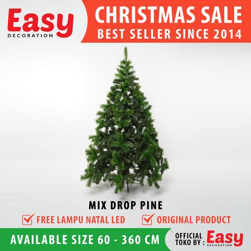 Jual Pohon Natal 1,8 Meter PVC Tinggi 1.8m 180cm 6 ft Feet Daun Pinus ...