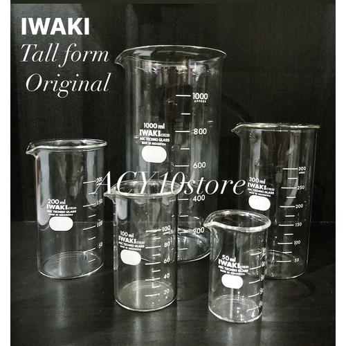 Jual IWAKI Beaker Glass Tall Form 50ml, 100ml, 200ml, 300ml, 500ml ...